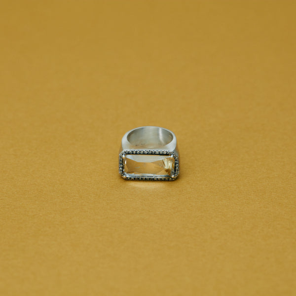 1304 Rutilated Quartz | One of a Kind Minya Pinky Ring – Adlin Hue